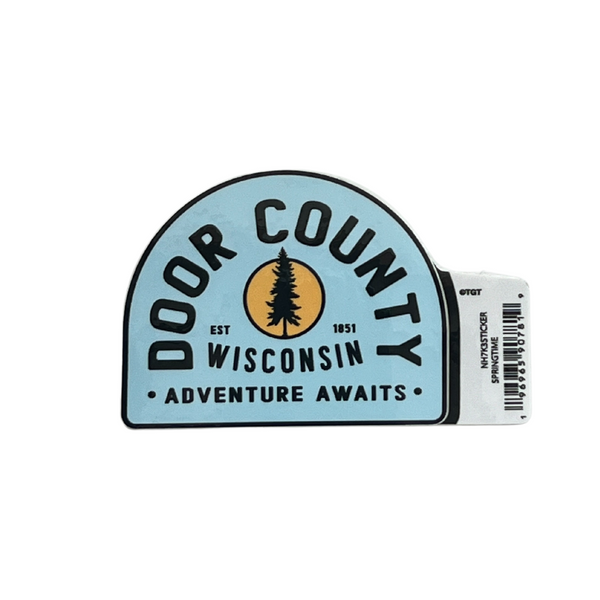 Sticker Door County Springtime – Blue Pine Door County